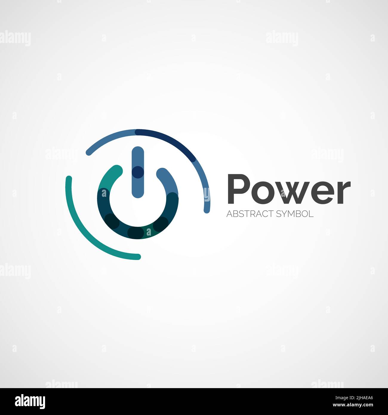 Power button logo design, minimalistic line art Stock Vector Image ...