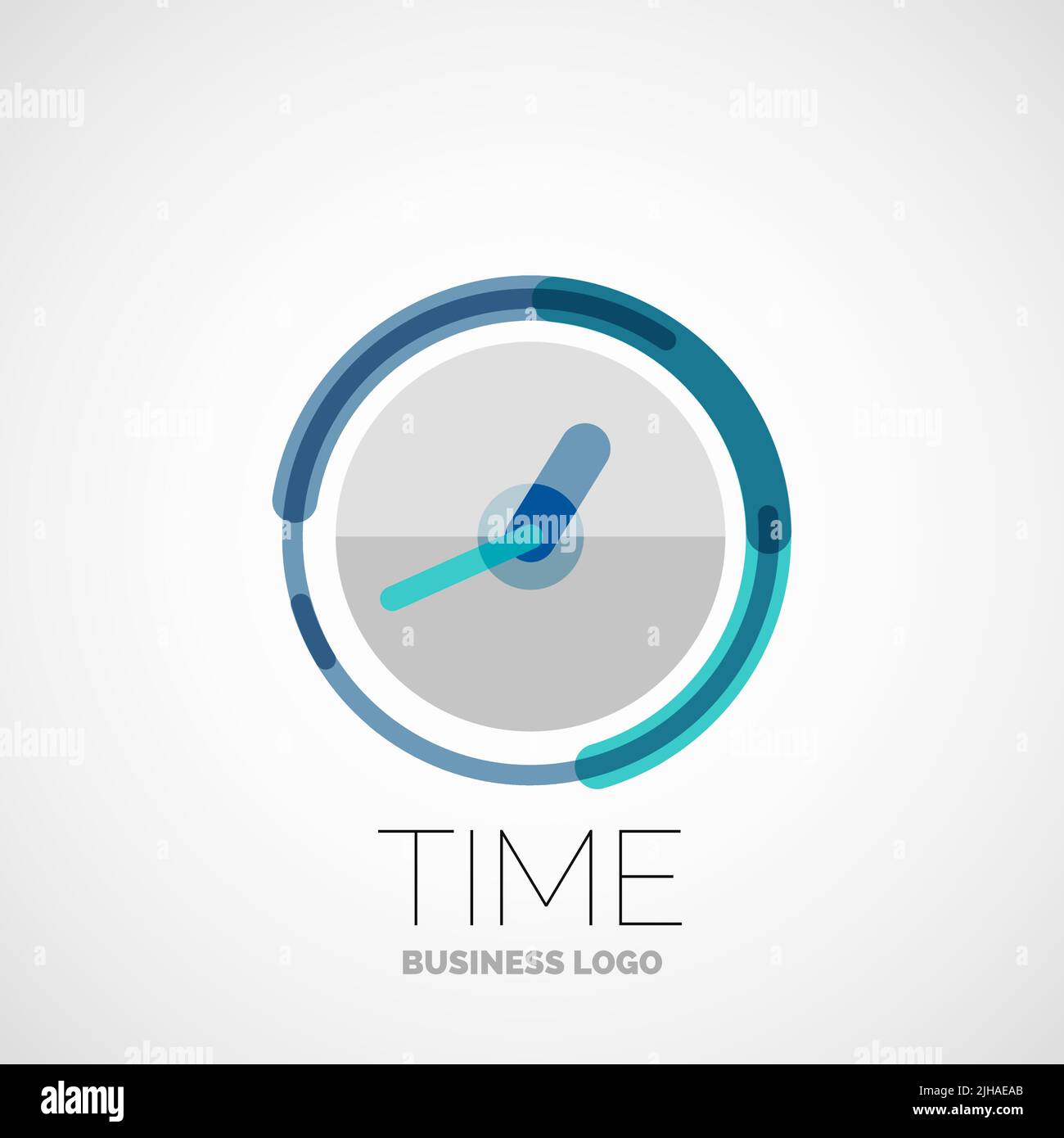 Vector clock, time company logo design, business symbol concept ...