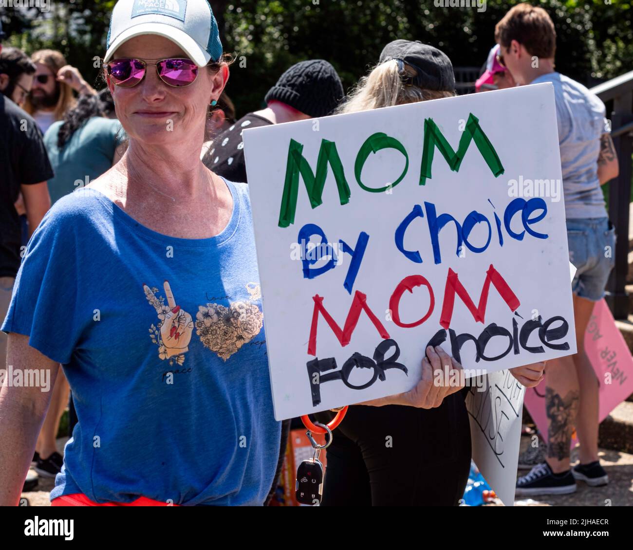 Montgomery, Alabama, USA - July 4, 2022: Protesters marched in downtown ...