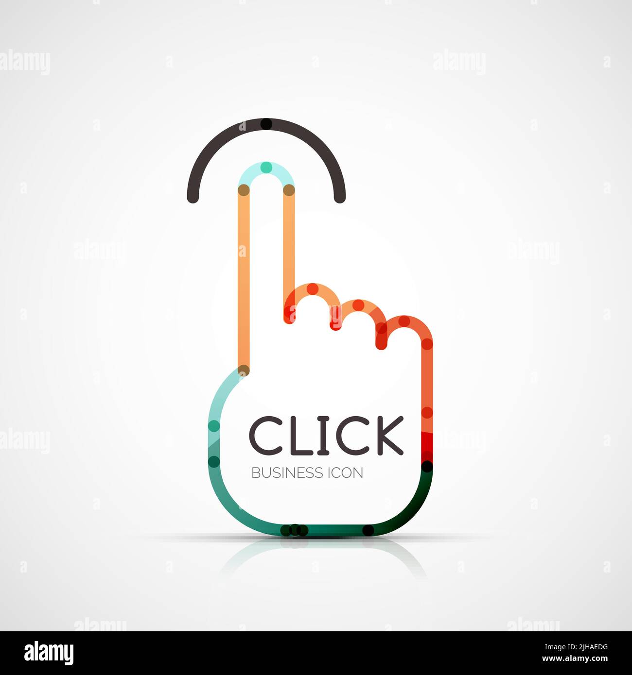 Vector finger click company logo design, business symbol concept ...