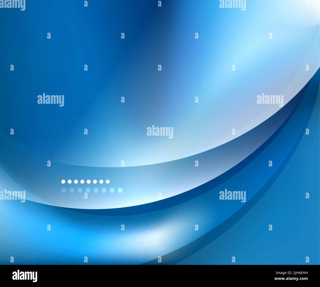 Blue smooth wave template. Abstract background - vector eps10 ...