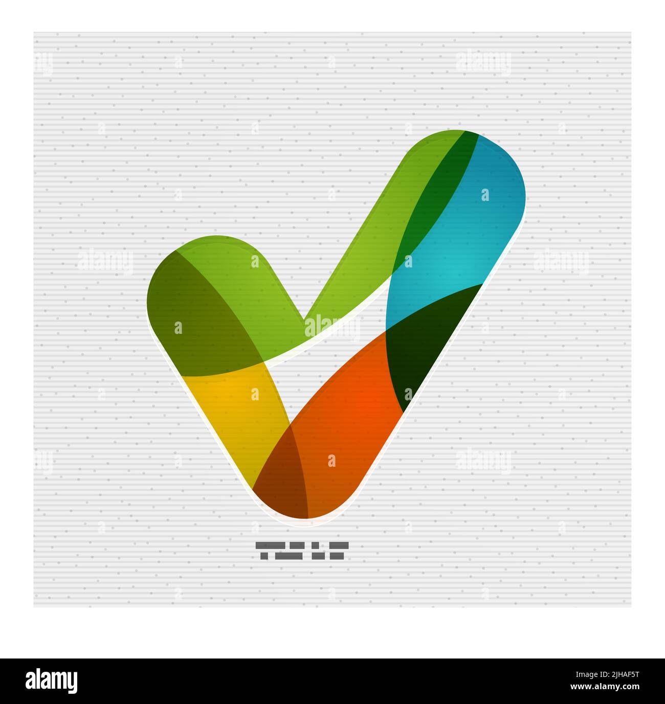 Positive checkmark / tick on paper design Stock Vector Image & Art - Alamy