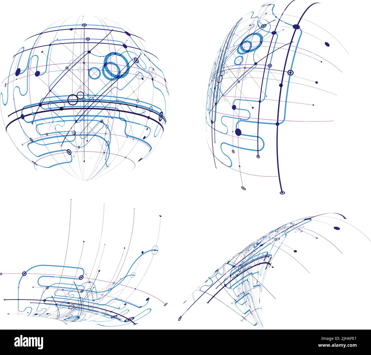 Circuit vector abstract set Stock Vector Image & Art - Alamy