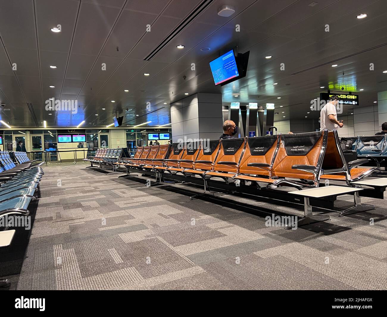 Hamad International Airport Departure lounge Stock Photo - Alamy
