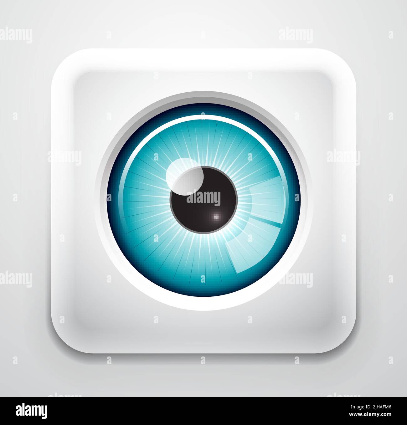 Glossy eye button. Vector eps10 illustration Stock Vector Image & Art ...