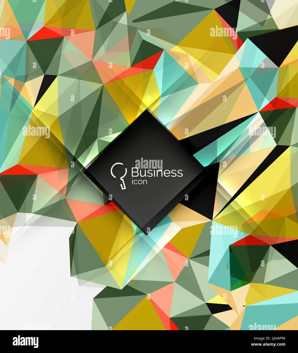 Mosaic low poly abstract background with infographics - abc options ...