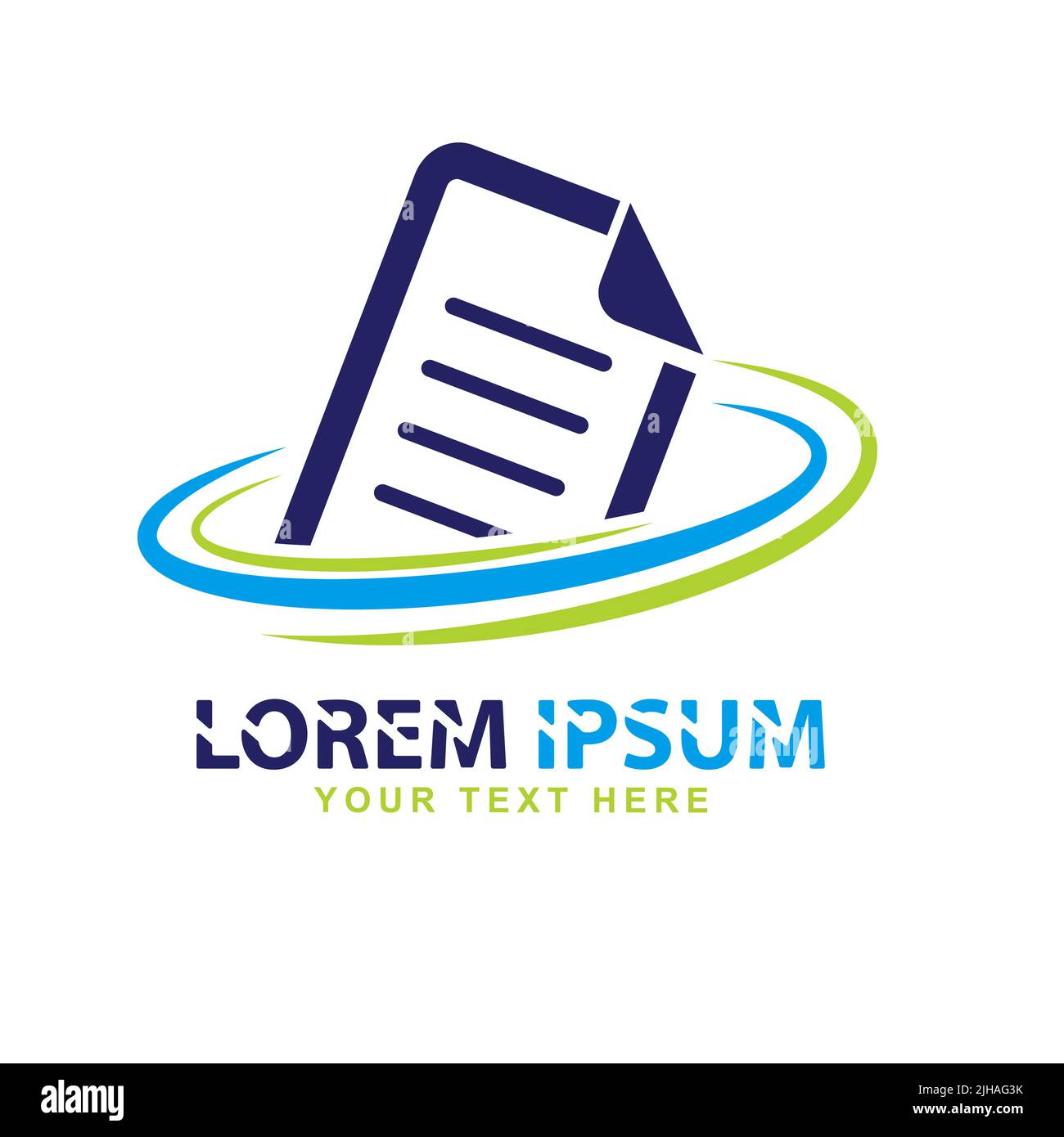 Document. Multi-purpose logo, sticker, label or brand template for ...