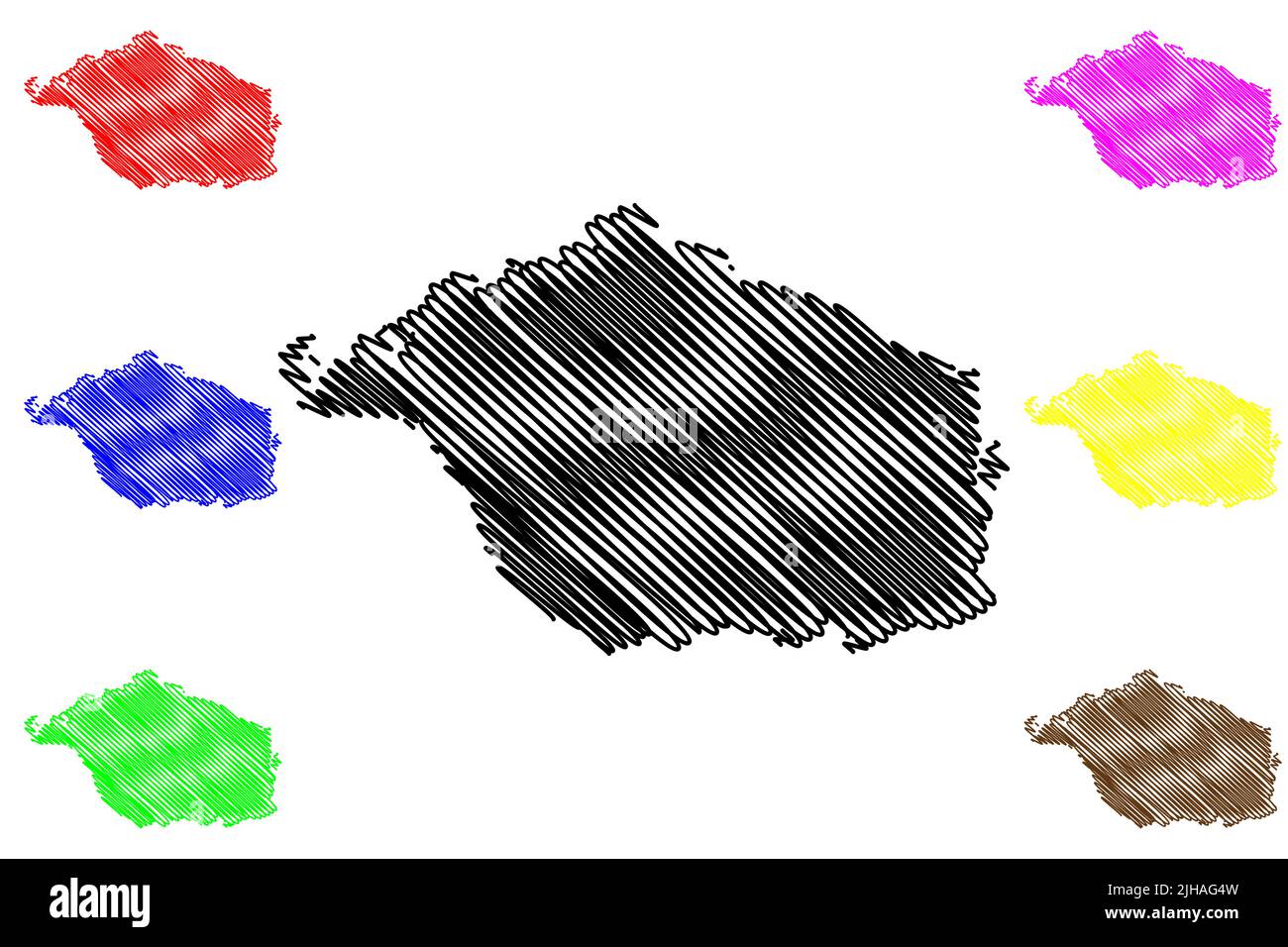 New Hanover island (Papua New Guinea, Bismarck Archipelago) map vector ...