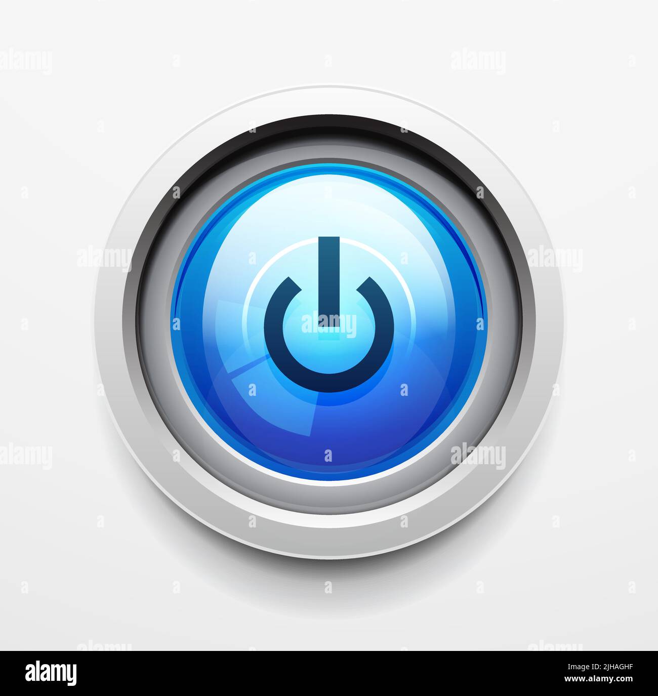 Glossy Power | start button. Vector icon Stock Vector Image & Art - Alamy
