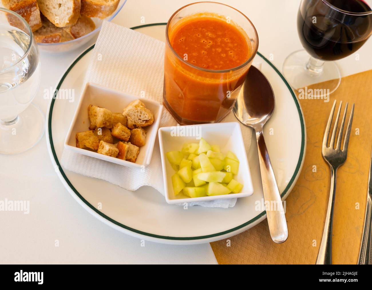 Traditional Spanish dish Gazpacho Stock Photo - Alamy