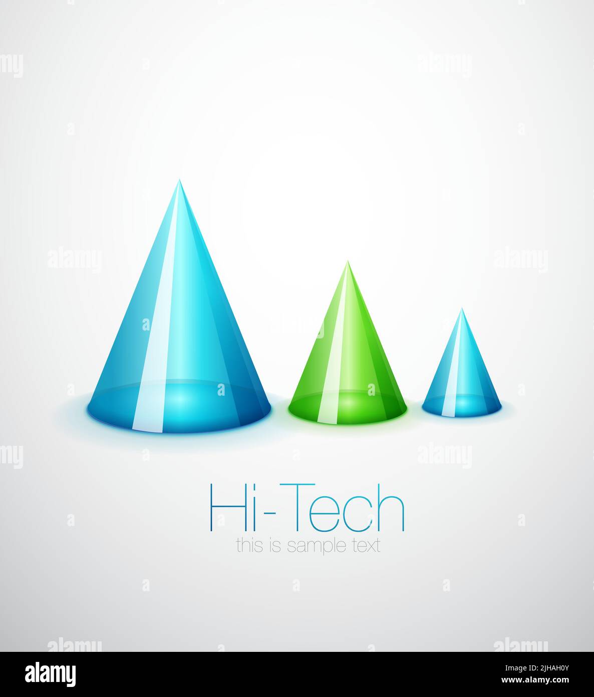 Glass translucent cone technology background Stock Vector Image & Art ...