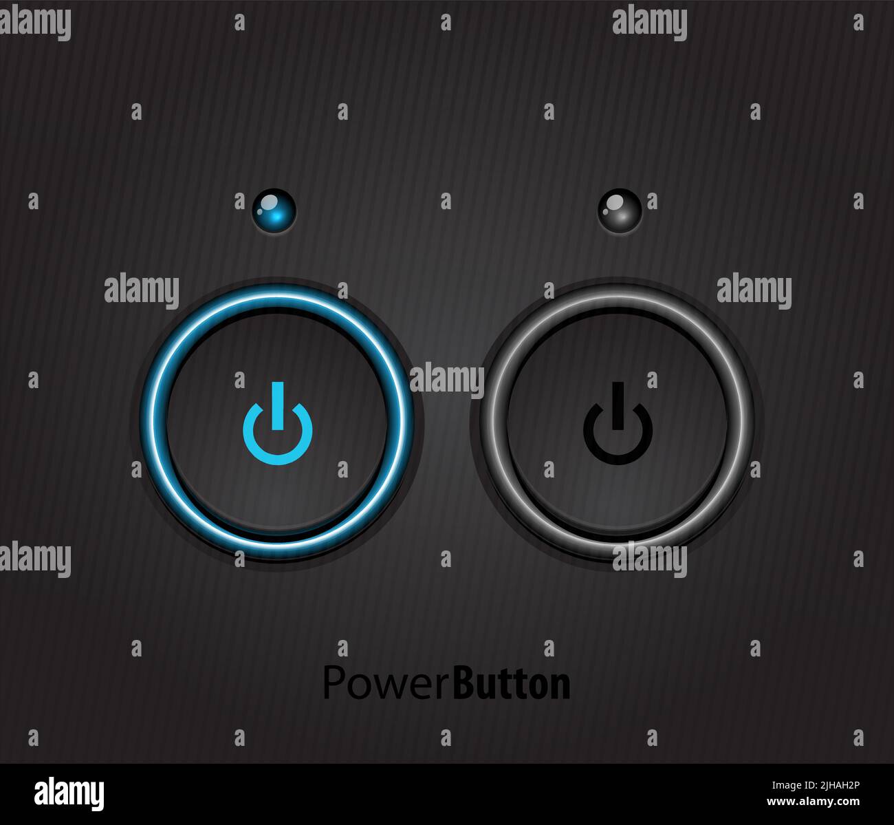 Black power button with led light Stock Vector Image & Art - Alamy