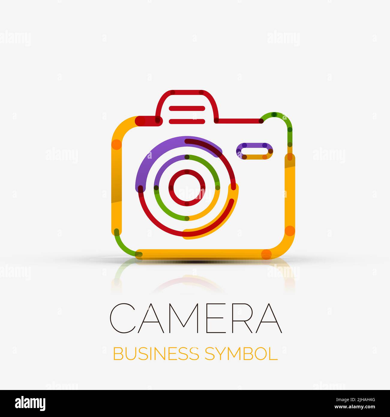 Vector colorful camera icon company logo design, business symbol ...