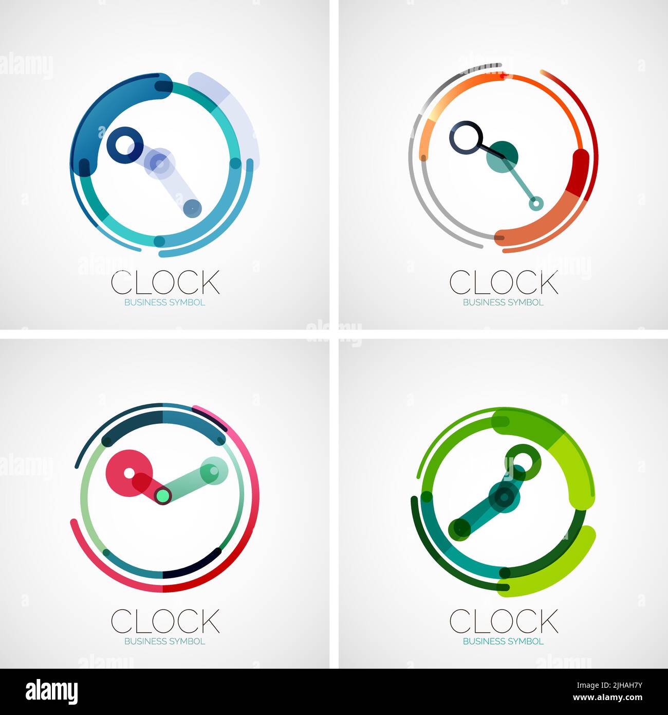 Vector collection of clock, time company logo designs, business symbols ...