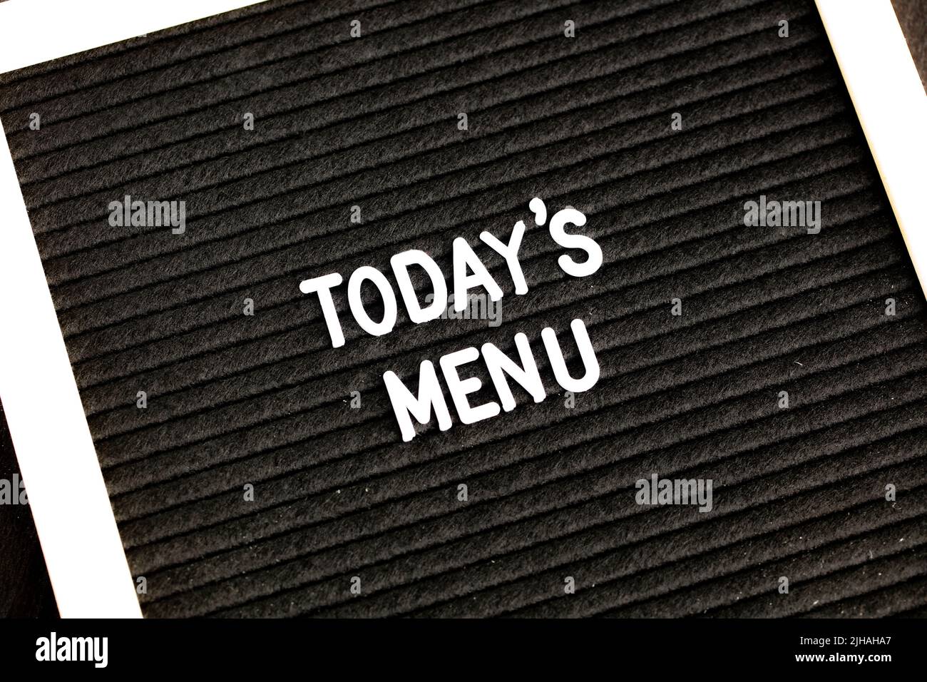 'Today's Menu' words on a signboard Stock Photo - Alamy