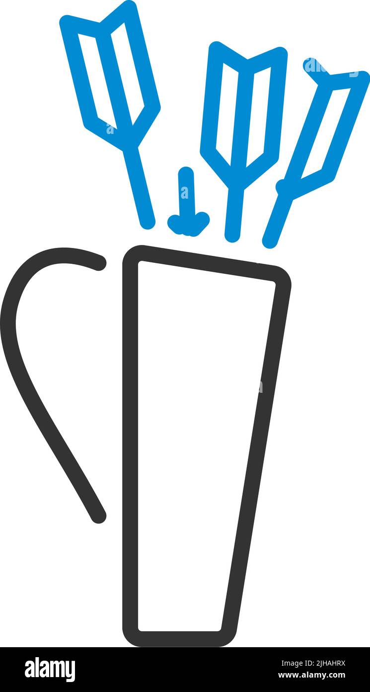 Quiver With Arrows Icon. Editable Bold Outline With Color Fill Design ...