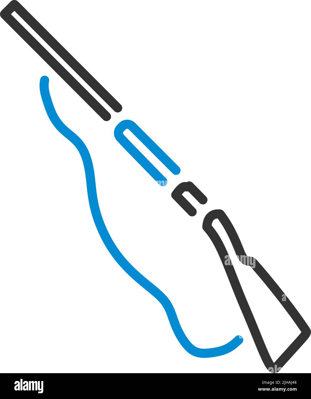 Hunt Gun Icon. Editable Bold Outline With Color Fill Design. Vector ...