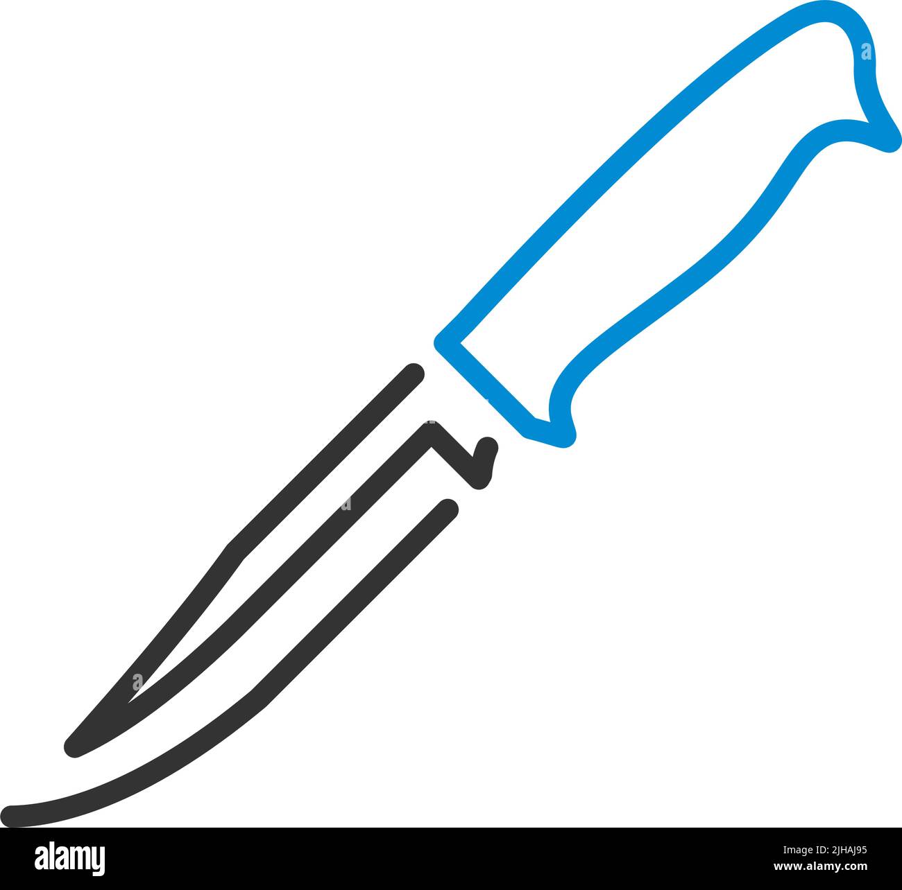 Knife Icon. Editable Bold Outline With Color Fill Design. Vector ...