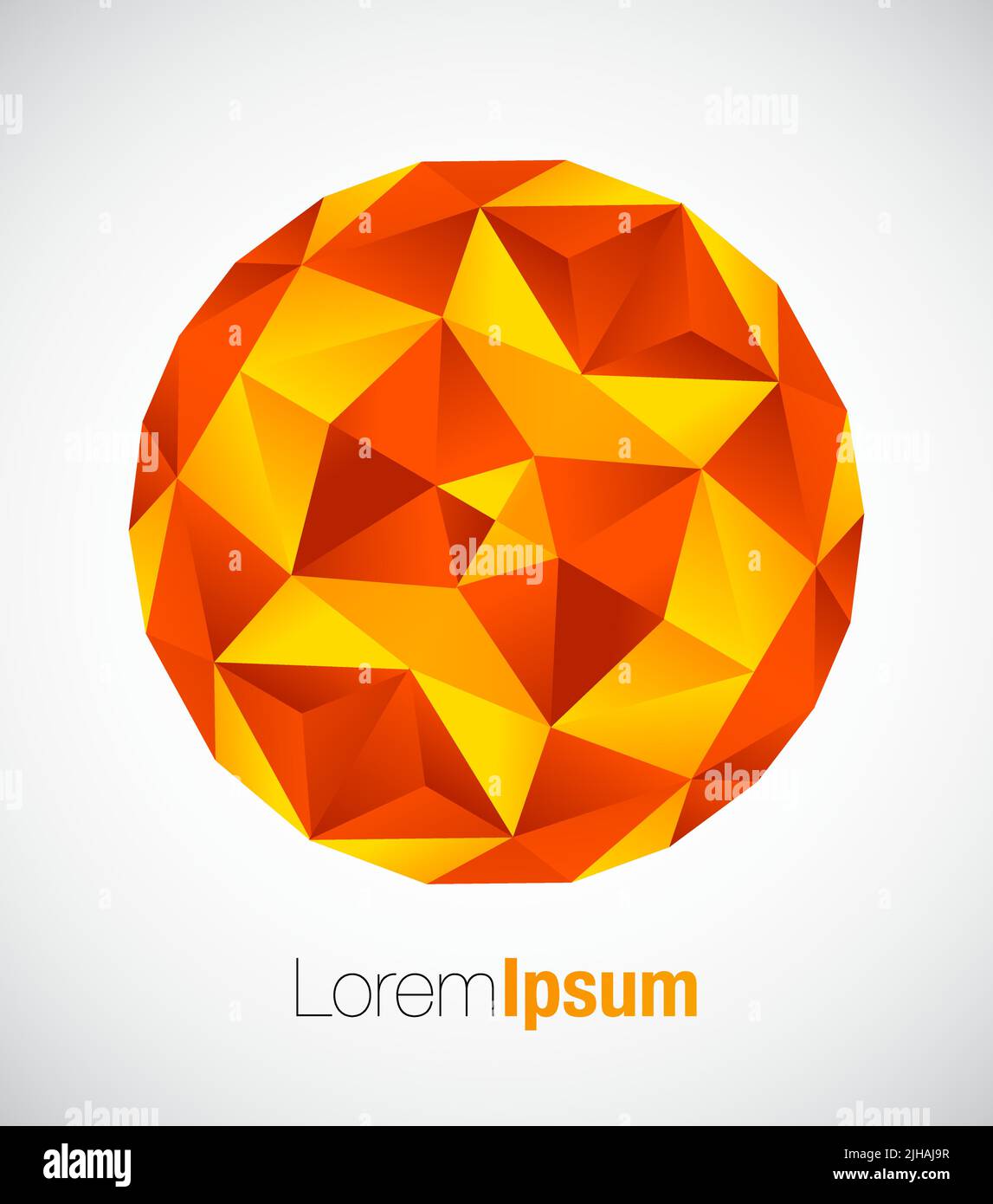 Geometric business symbol in orange color Stock Vector Image & Art - Alamy