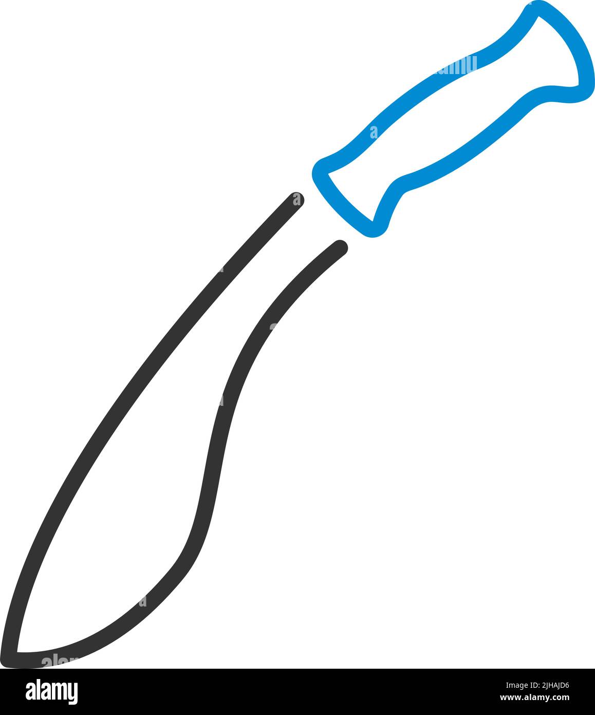 Machete Icon. Editable Bold Outline With Color Fill Design. Vector ...