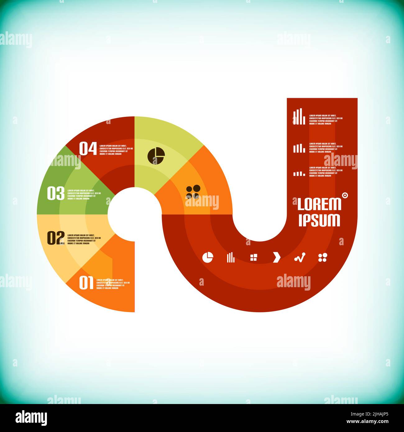 Modern business circle infographics template for infographic / loop ...