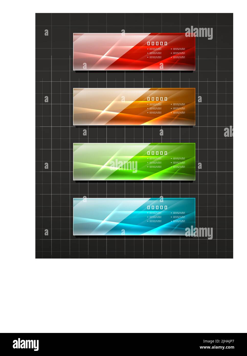 Vector glossy shiny banners on black Stock Vector Image & Art - Alamy