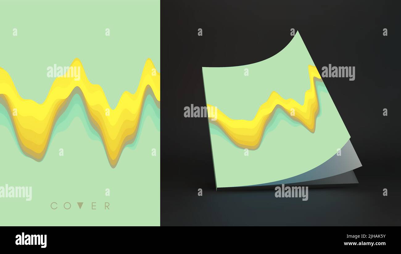 Realistic book mockup. Cover design template. Perspective view. 3d ...