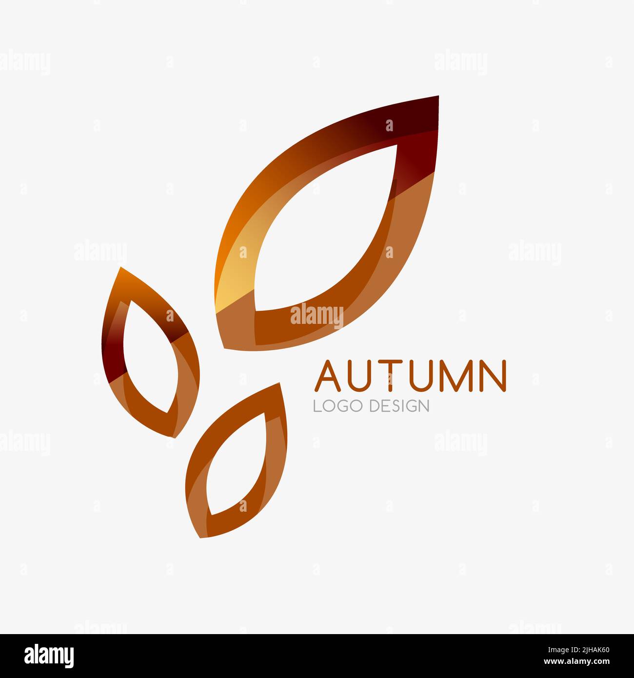 Vector autumn leaf logo, minimal line design Stock Vector Image & Art ...
