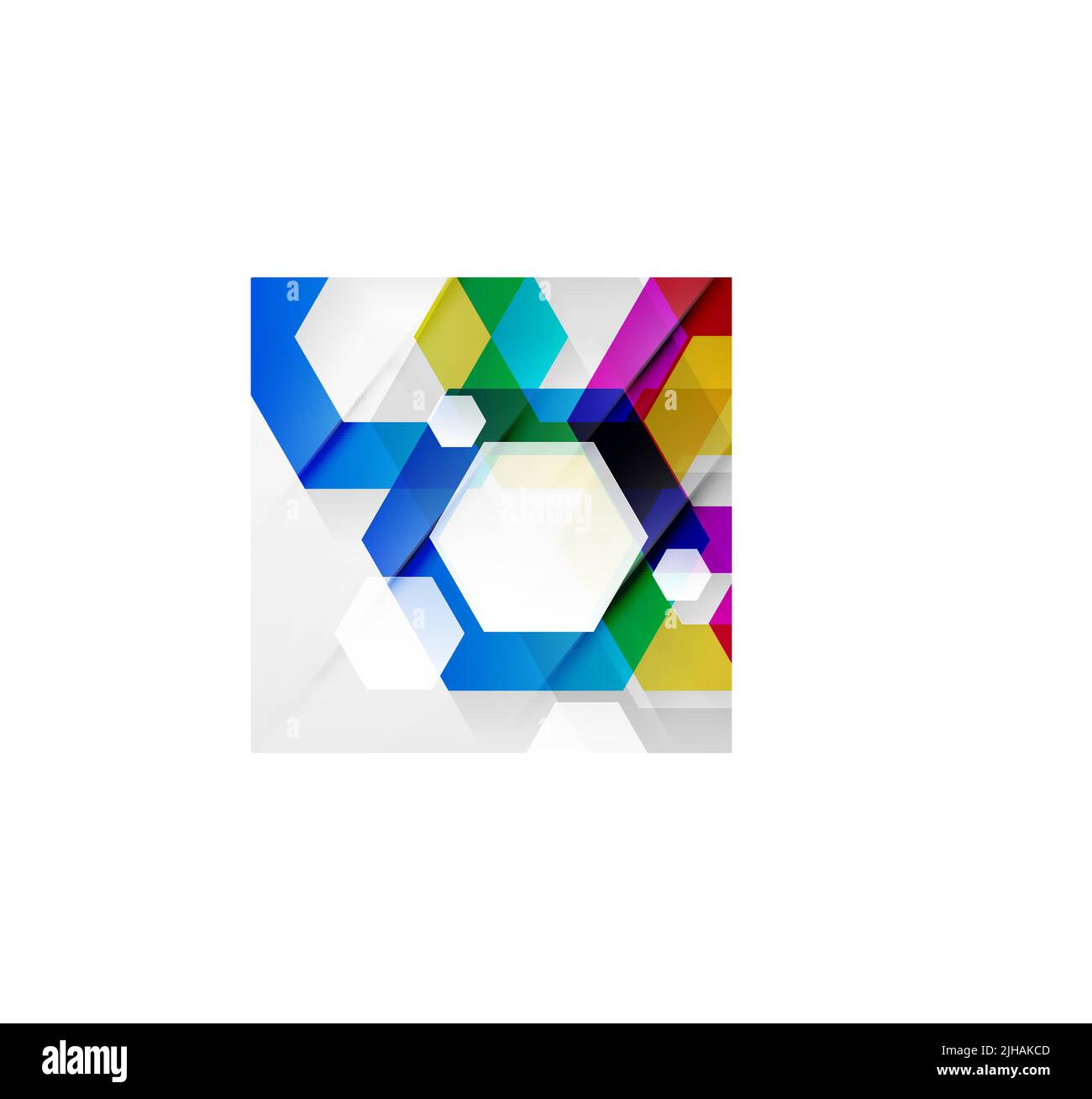 Rainbow hexagons modern design template Stock Vector Image & Art - Alamy