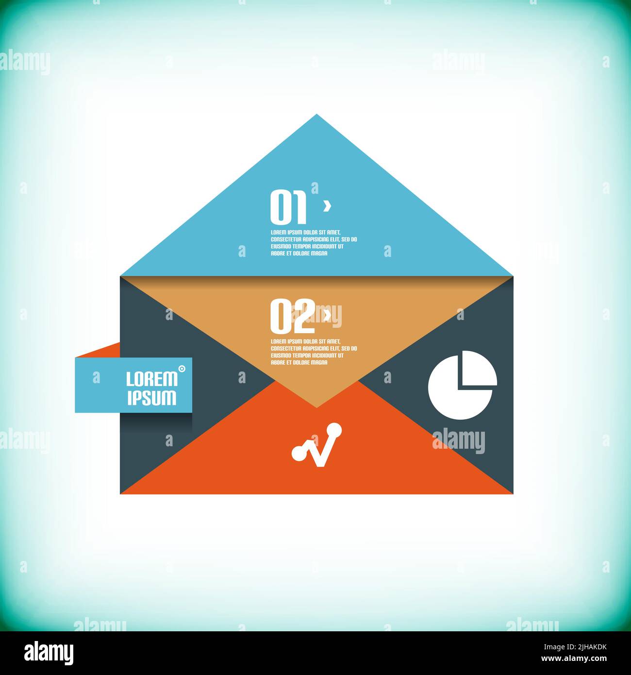 Vector paper email envelope template Stock Vector Image & Art - Alamy