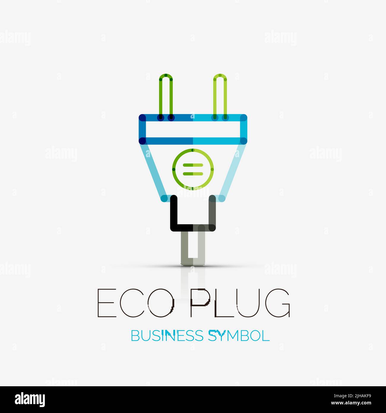 Vector eco plug company logo design, business symbol concept, minimal ...