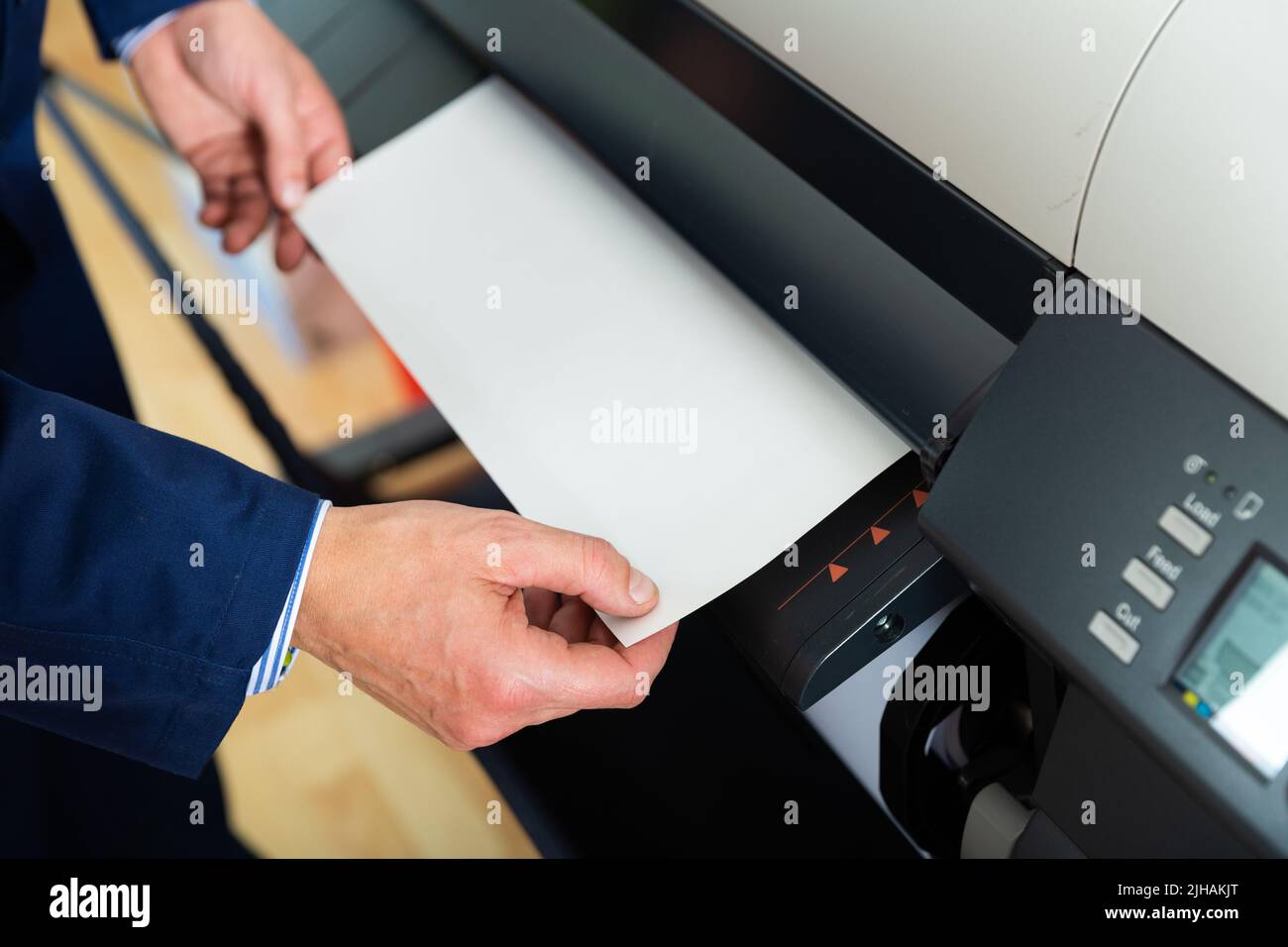 Wide format printer for paper in tipography Stock Photo - Alamy
