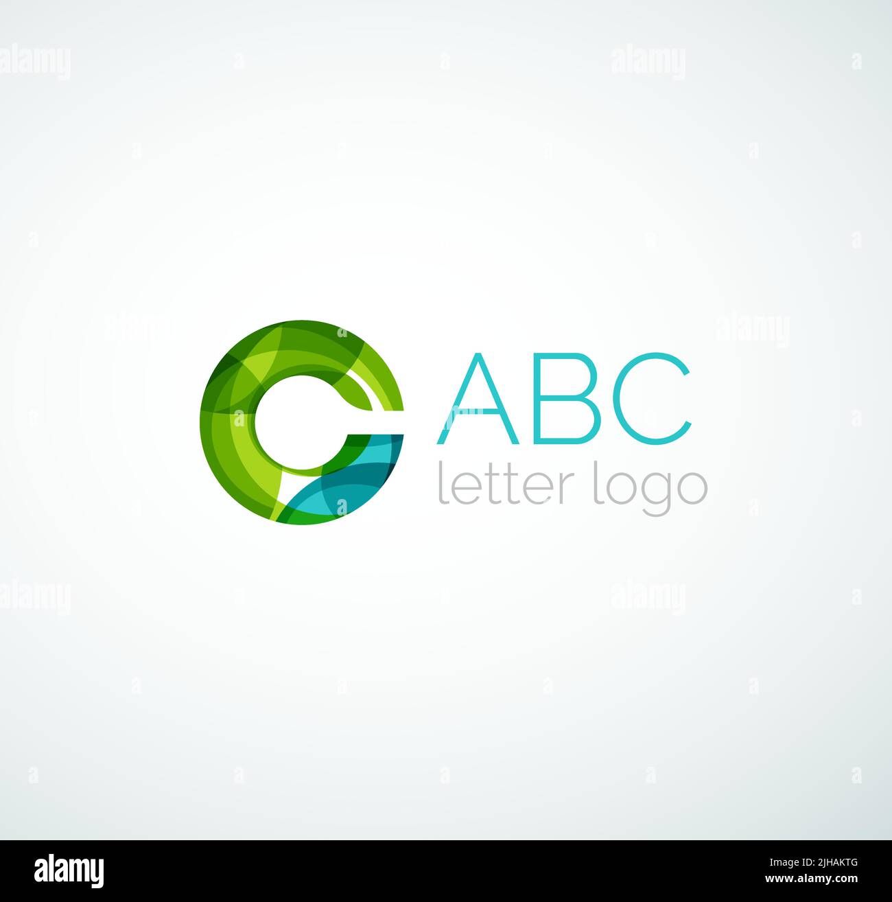 Vector alphabet letter logo. Created with transparent colorful ...