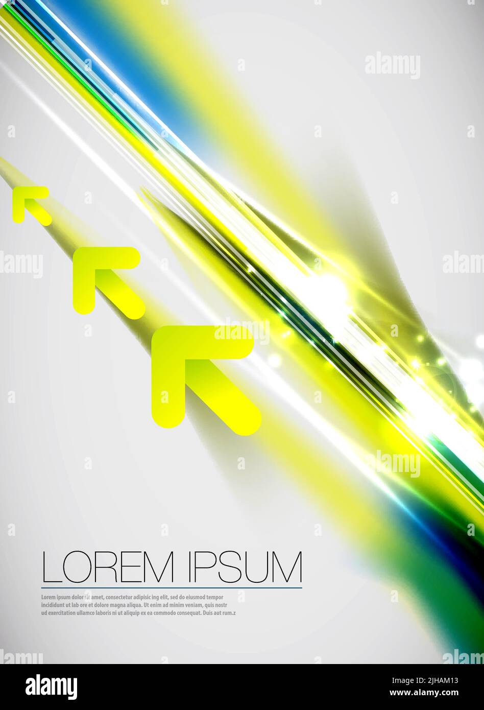 Vector abstract lines design with light effects Stock Vector Image ...