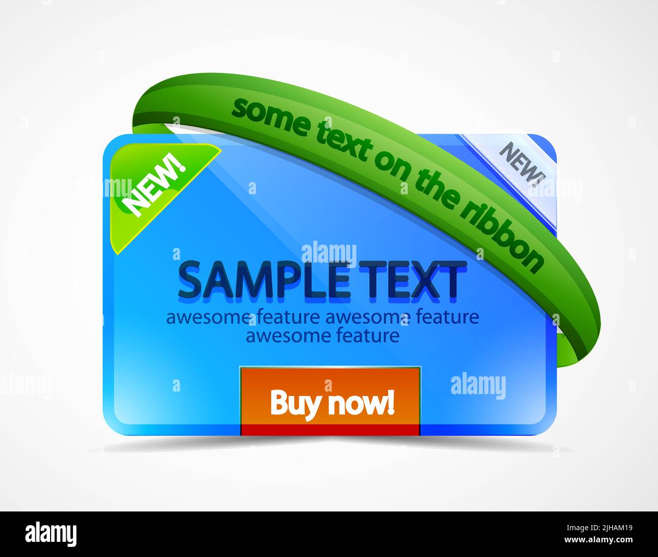 Vector illustration of web design element - web box with sample text ...
