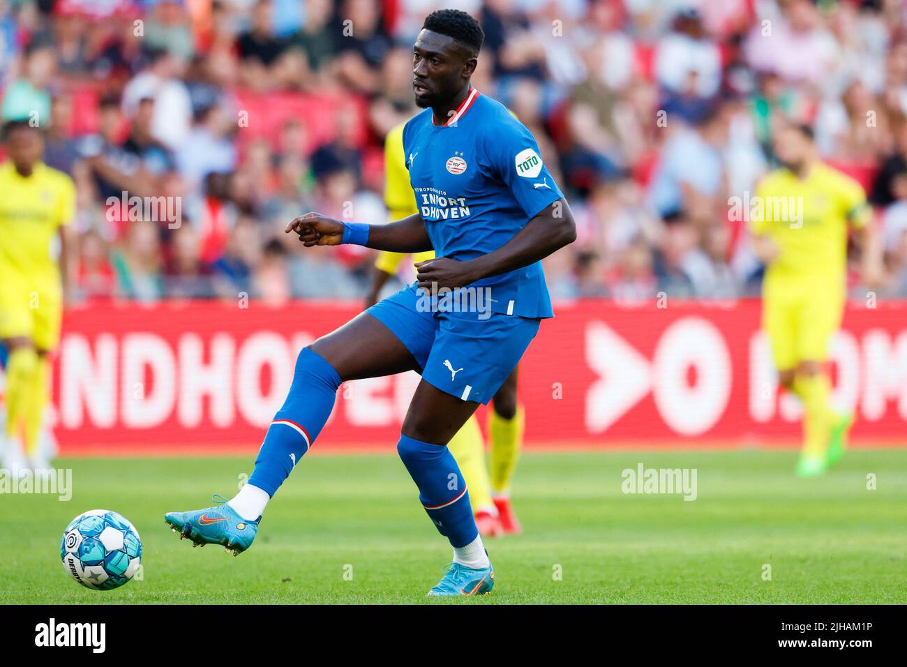EINDHOVEN, NETHERLANDS - JULY 16: Derrick Luckassen of PSV passes the ...