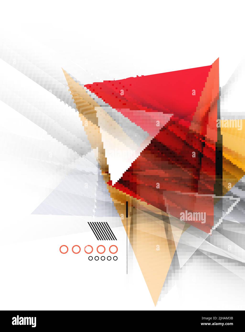 Color triangles, unusual abstract background. Realistic paper 3d ...