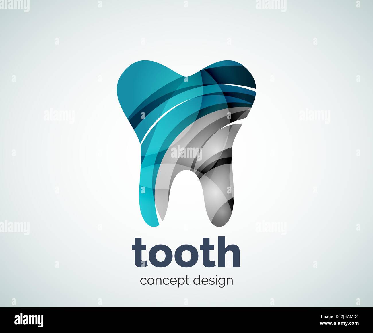 Vector tooth logo template, abstract business icon Stock Vector Image ...