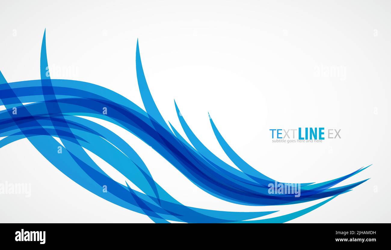 Vector abstract blue wavy illustration Stock Vector Image & Art - Alamy