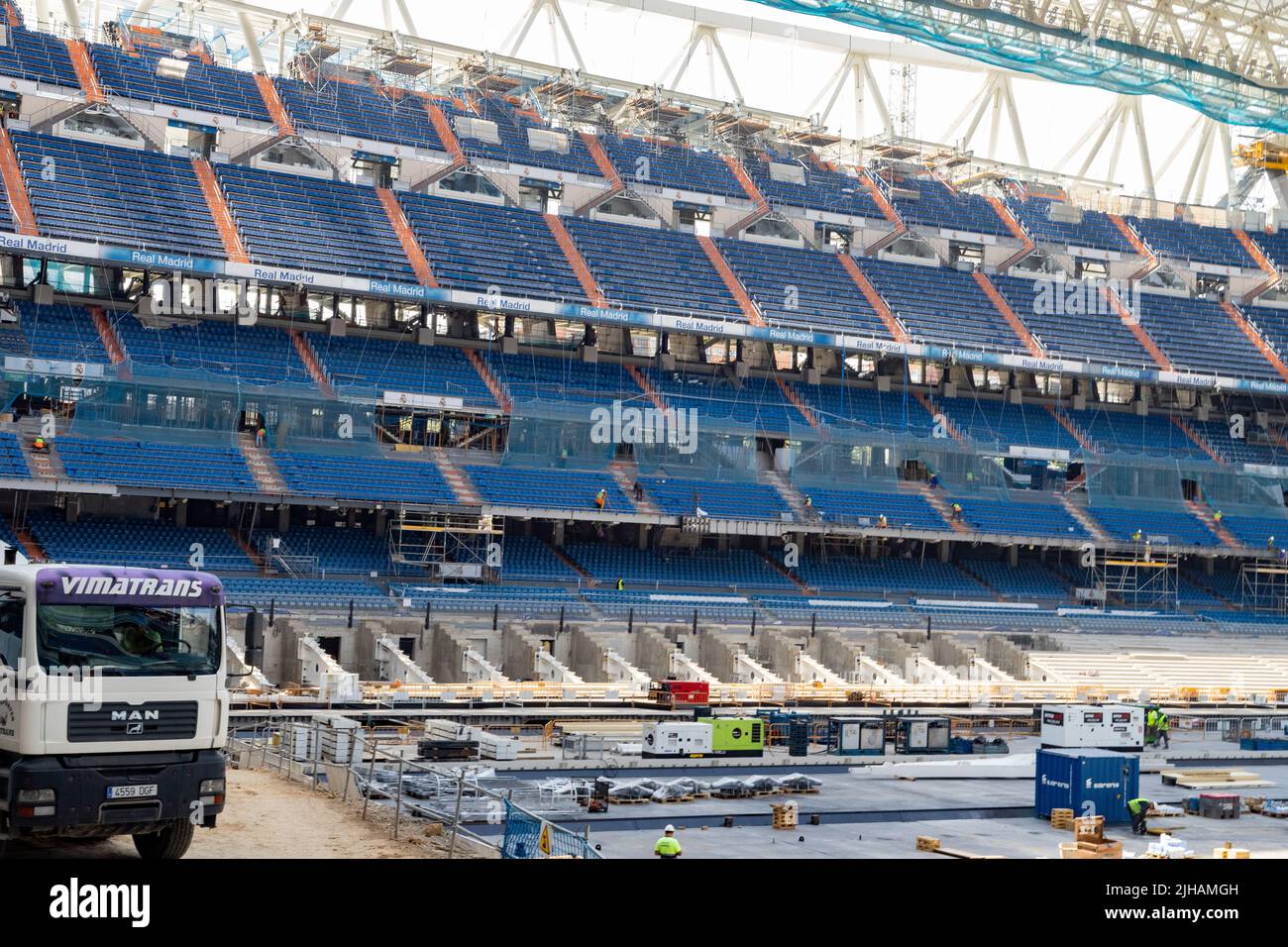 Santiago bernabeu stadium interior hi-res stock photography and images ...