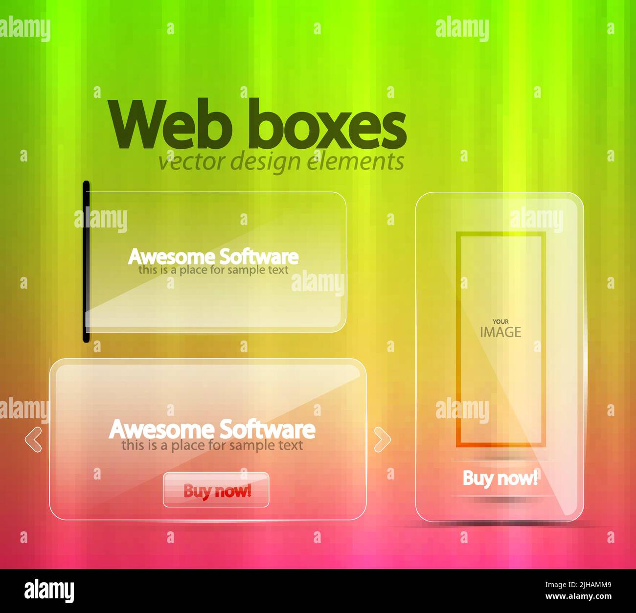 Web design elements - web boxes Stock Vector Image & Art - Alamy