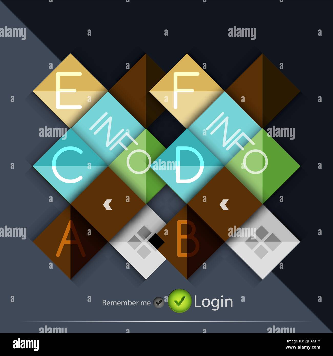 Glossy square vector option buttons for business background | numbered ...