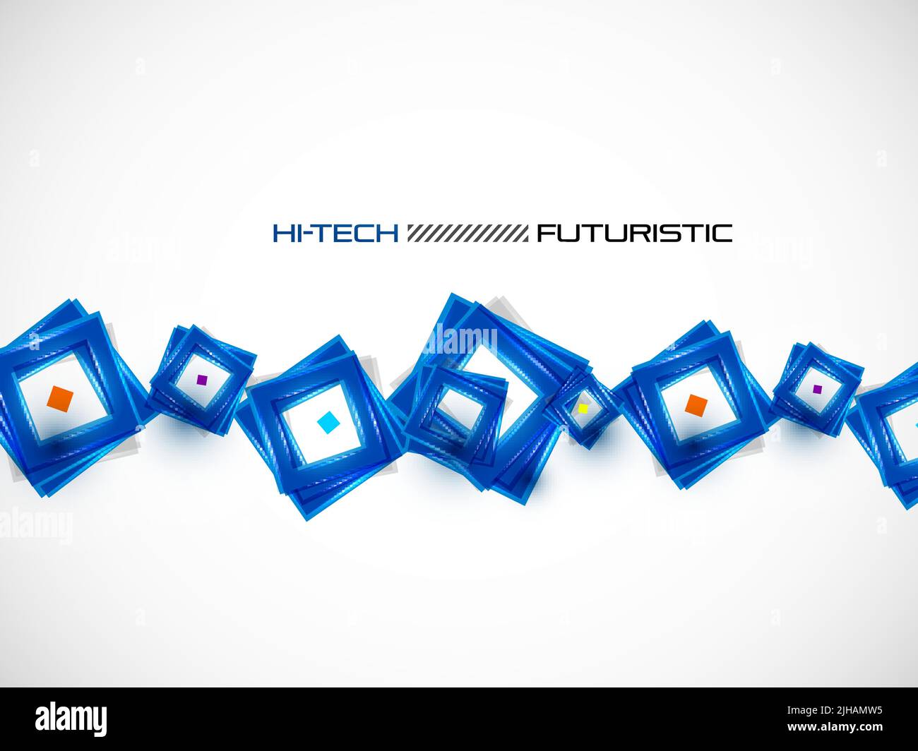 Abstract square blue tech Stock Vector Images - Alamy