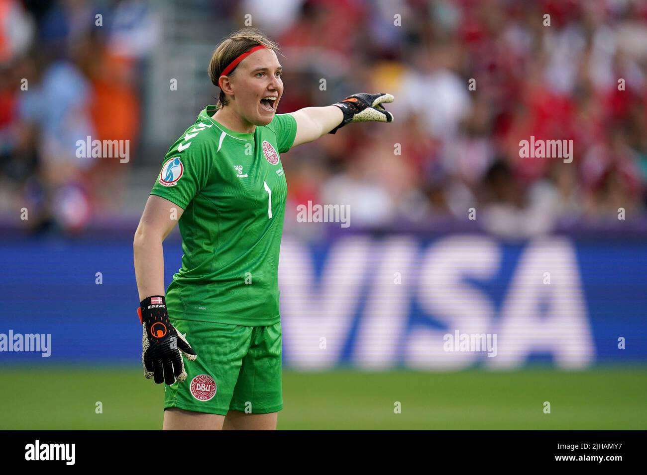 Denmark's goalkeeper Lene Christensen during the UEFA Women's Euro 2022 ...