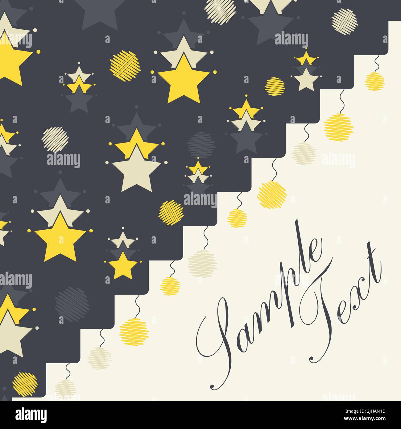 Beautiful vector starry night corner border frame pattern background ...