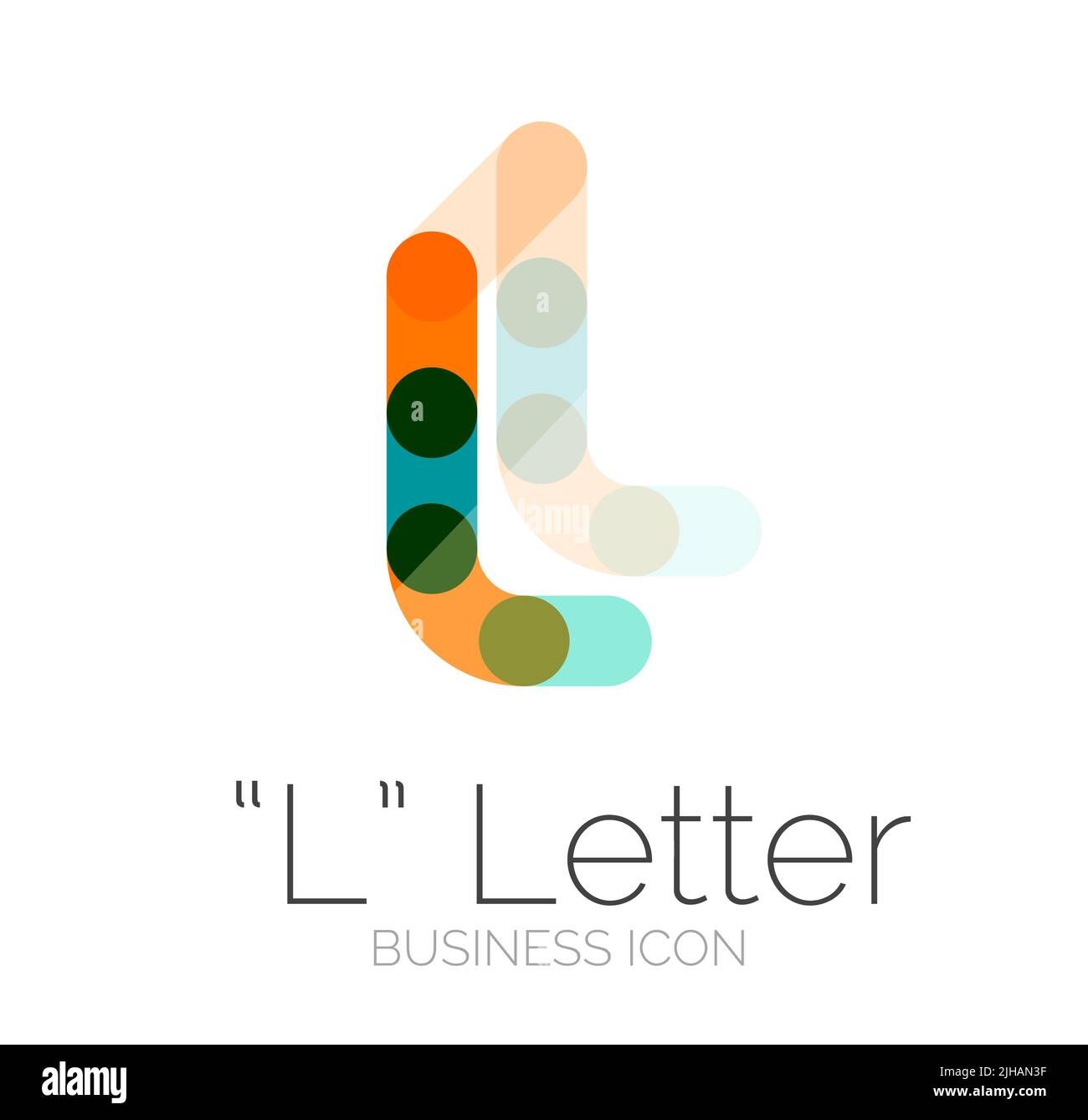 Minimal font or letter logo design isolated on white Stock Vector Image ...