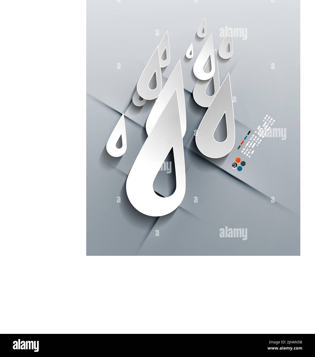 Vector water drops paper modern design Stock Vector Image & Art - Alamy