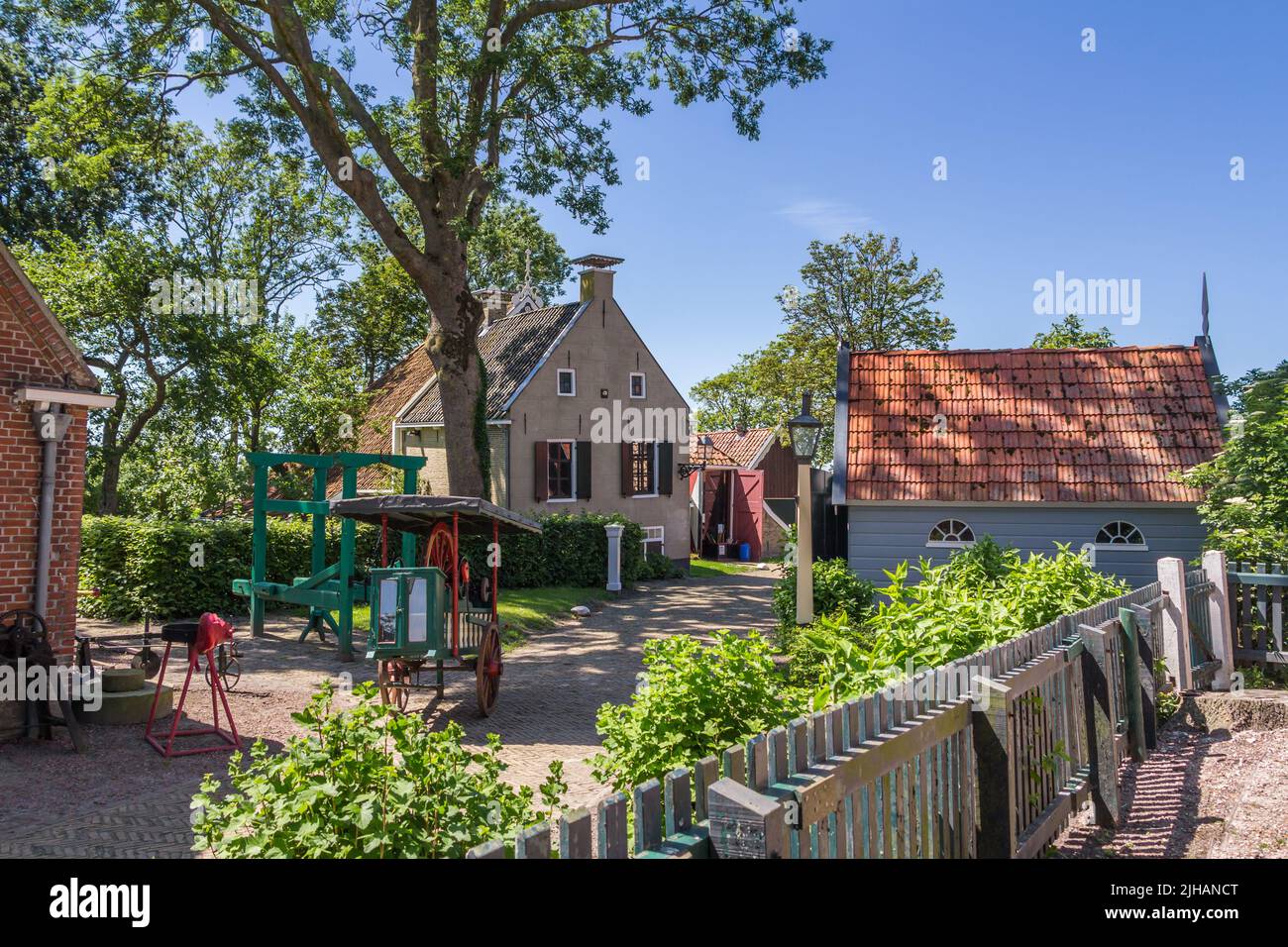 Ancient Dutch village Allingawier in Friesland in the Netherlands Stock ...