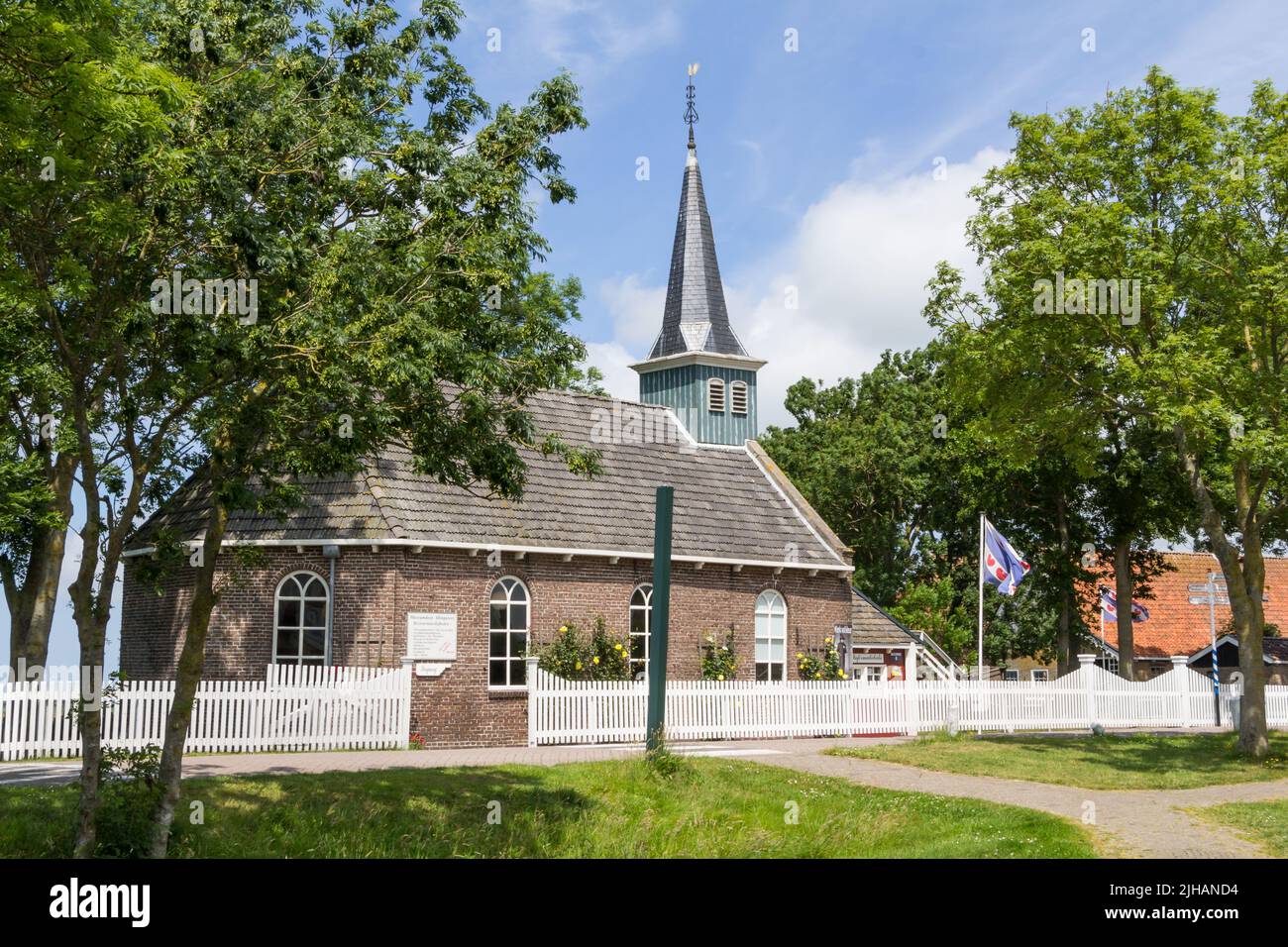 Ancient Dutch village Allingawier in Friesland in the Netherlands Stock ...