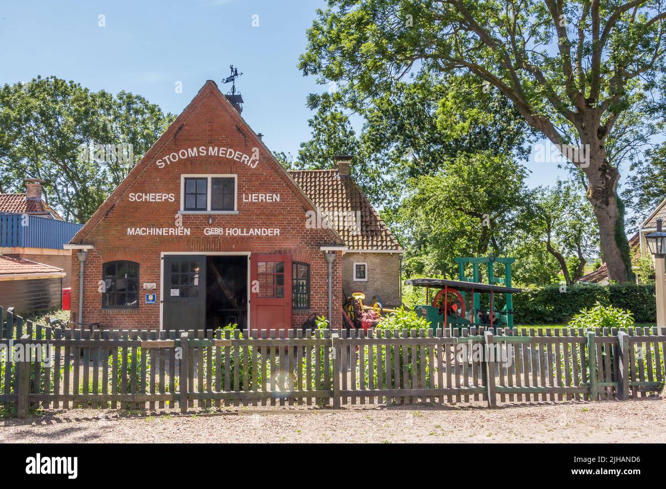 Ancient Dutch village Allingawier in Friesland in the Netherlands Stock ...